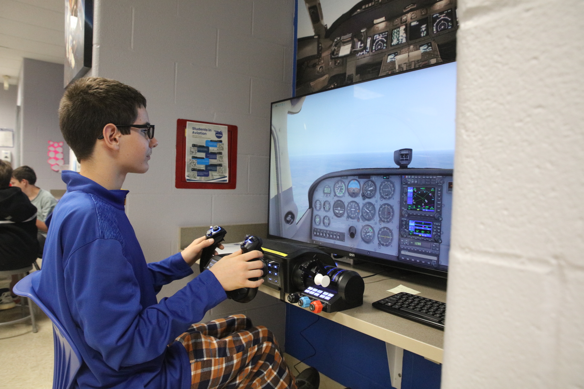 Bernard Middle School students practice, test piloting skills on new ...