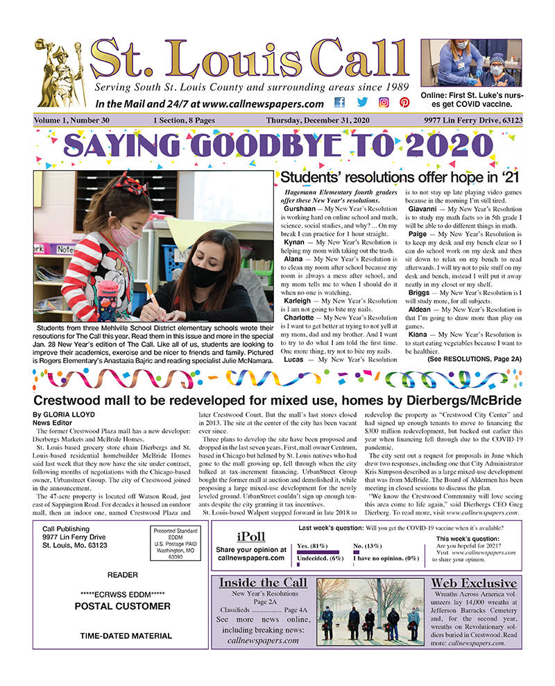 This week’s front page: Saying goodbye to 2020 – St. Louis Call Newspapers